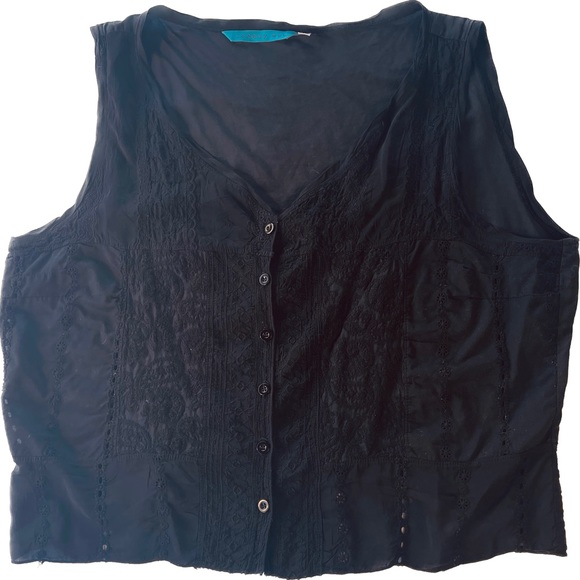 Johnny Was | Tops | Johnny Was Black Eyelet Cotton Rayon Victorian ...